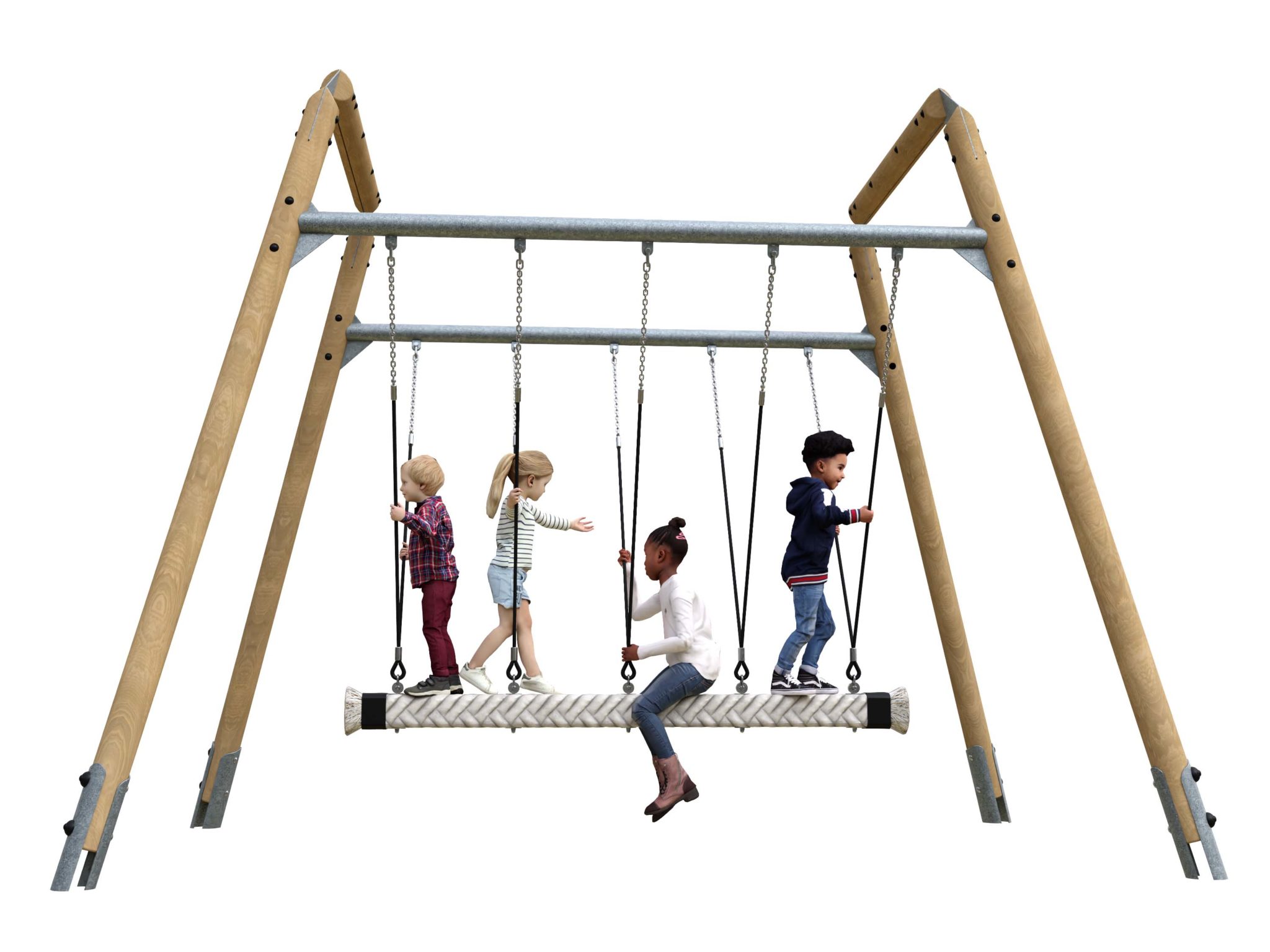 Timber Snake Swing | Dynamic Playground Swing | Playdale